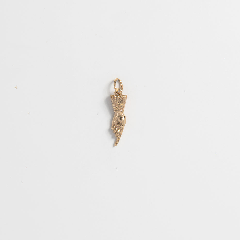 Frida Kahlo Pointing Hand Charm | 18ct Gold Vermeil | Handmade UK ...