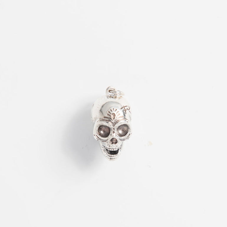Frida Kahlo Skull Charm | Handmade Sterling Silver | Day of the Dead ...